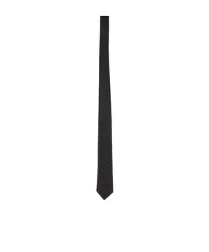 FERRAGAMO Logo Pattern Neck Tie - Black