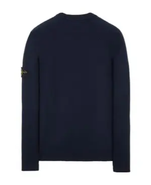 Stone Island Compass Motif Cotton Blend Sweatshirt - Blue
