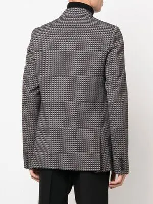 Valentino Garavani Houndstooth Blazer - Black