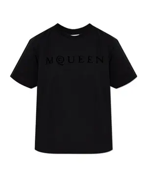 Alexander McQueen Embossed Logo Crewneck T-shirt - Black