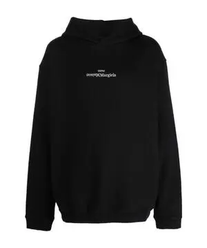 MAISON MARGIELA Logo Print Hoodie - Black