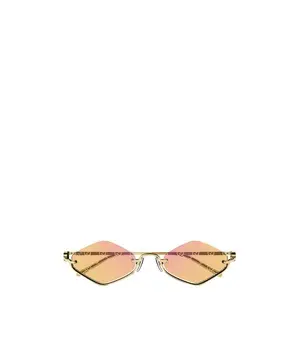 Gucci Geometric Frame Sunglasses - Nude