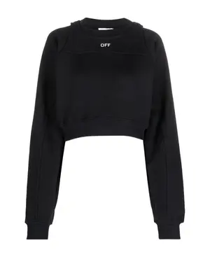 Off-white Collared Sweatshirts Hoodies For Women