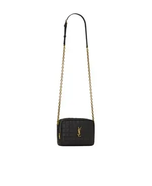 Saint Laurent Cassandre Matelassé Carré Camera Bag - Black
