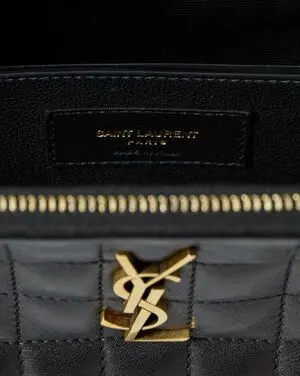 Saint Laurent Cassandre Matelassé Carré Camera Bag - Black
