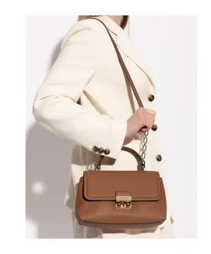 Michael Kors Tribeca Chain Detail Crossbody Bag - Brown