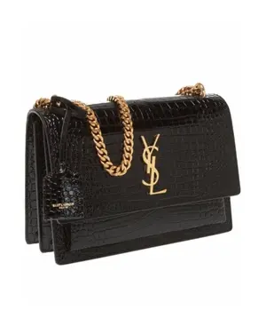 Saint Laurent Sunset Medium Shoulder Bag - Black