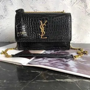 Saint Laurent Sunset Medium Shoulder Bag - Black