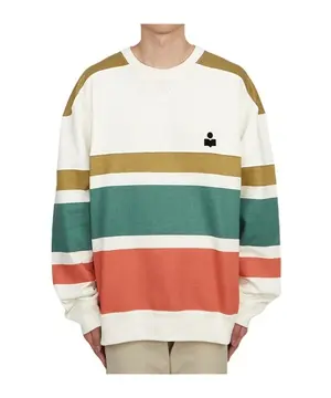 Isabel Marant Étoile Meyoan Striped Logo Sweatshirt