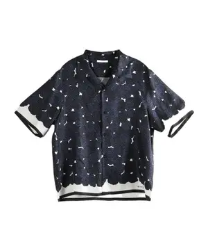 Givenchy All-over Rose Printed Bowling Shirt - Black