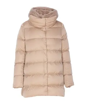 Herno Hooded Quilted Down Coat - Nude