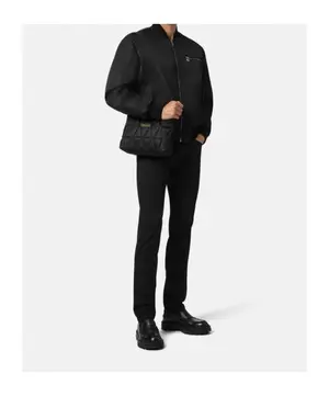 Versace Zip-up Padded Shoulder Bag