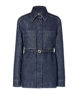 Fendi Belted Waist Denim Jacket