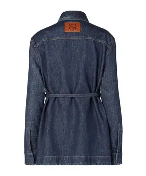Fendi Belted Waist Denim Jacket