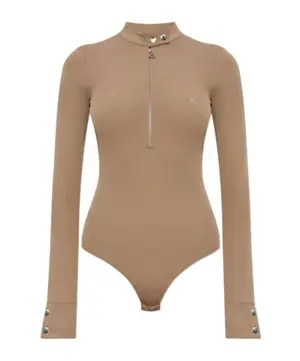 COURREGES Courrèges Long Sleeve Zip-up Jumpsuit With Stand Collar