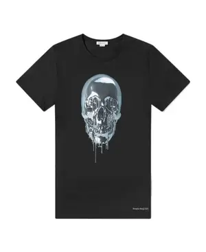 Alexander McQueen T-shirt With Round Neck And Short Sleeves - Black