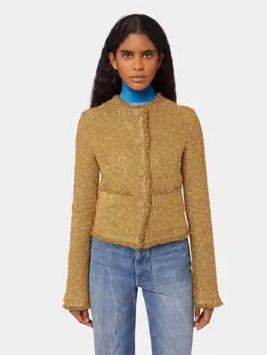 Rabanne Glitter Button-up Cardigan - Gold