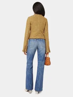 Rabanne Glitter Button-up Cardigan - Gold