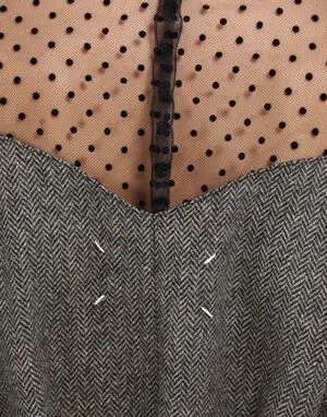MAISON MARGIELA Sheer Panel Chevron Dress