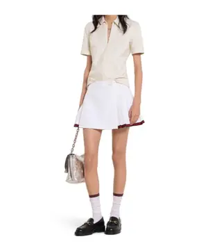 Gucci Gg Gabardine Short Sleeve Zip Up Shirt