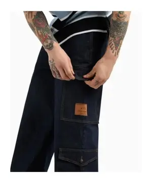 Armani Exchange Wide Leg Cargo Jeans