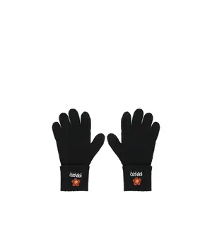 Kenzo Boke Flower Crest Wool Gloves - Black