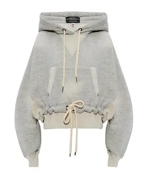 R13 Cinched Hem Popover Hoodie