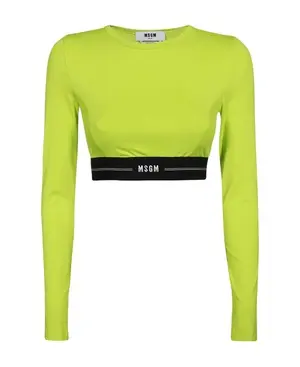 MSGM Logo Band Cutout Performance Top