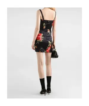Dolce & Gabbana Rose Bouquet-print Mini Dress - Multi-color
