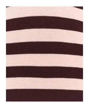 LANEUS Striped V-neck Jumper