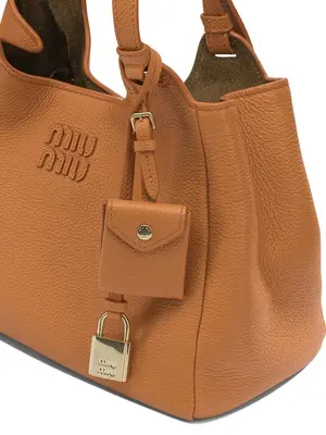 Miu Miu Leather Handbag With Lock Detail
