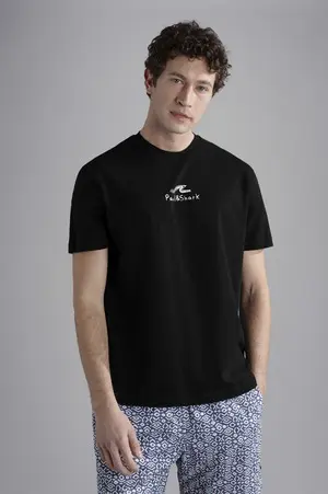 PAUL  SHARK Paul Shark Shark Printed Crewneck T-shirt