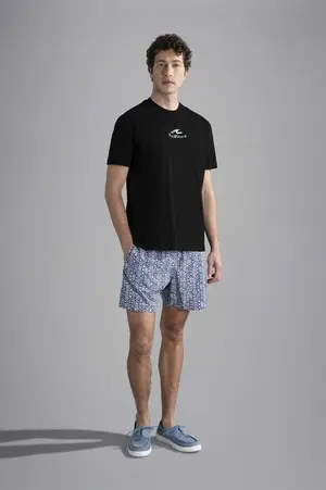 PAUL  SHARK Paul Shark Shark Printed Crewneck T-shirt