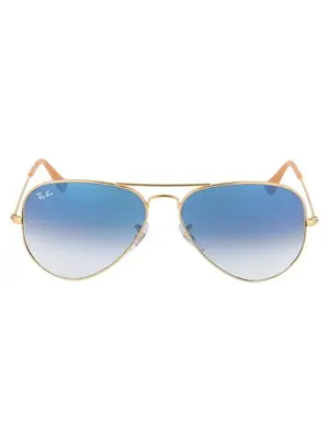 Ray-ban Aviator Sunglasses With Logo Detail - Blue