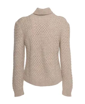 LARDINI Roll-neck Knitted Jumper - Nude