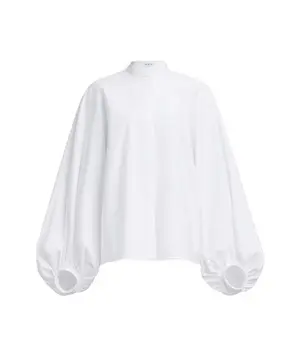 Alaïa Poplin Balloon Sleeve Shirt