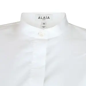 Alaïa Poplin Balloon Sleeve Shirt - White