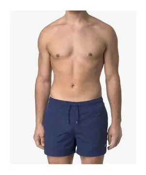 K-WAY Logo Patch Swim Shorts - Blue
