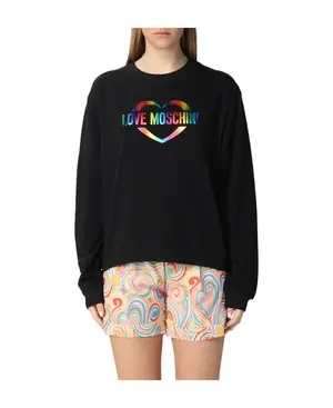 Moschino Print Cotton Blend Sweatshirt - Black