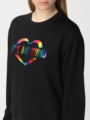 Moschino Print Cotton Blend Sweatshirt - Black