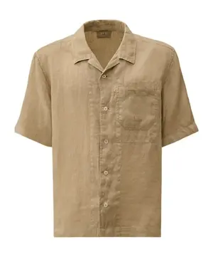 C.P. COMPANY Logo Printed Button-up Shirt