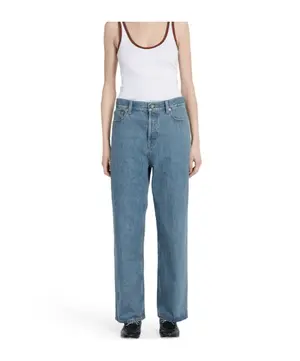 Gucci Loose Fit Denim Pants - Light Blue