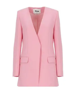 MSGM Single-breasted Jacket With Pointed Lapel