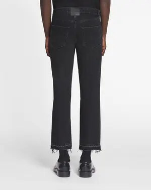 LANVIN Logo Patch Straight Leg Jeans