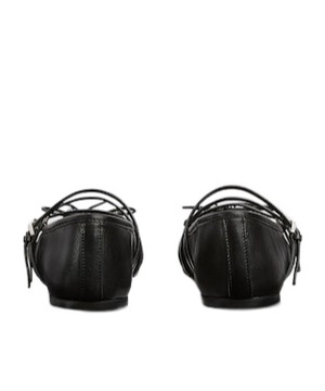 Gucci Horsebit Detailed Ballet Flats With Straps - Black