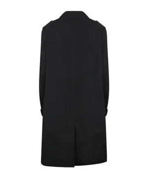 Herno Waxed Button-front Coat - Black