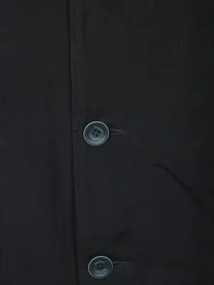 Herno Waxed Button-front Coat - Black