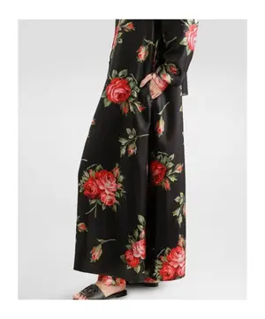 Dolce & Gabbana Rose Print Long Sleeve Dress