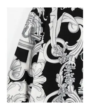 Versace Barocco Print Hooded Sweatshirt Dress