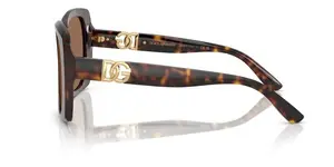 Dolce & Gabbana Square Frame Sunglasses With Logo Detail - Brown